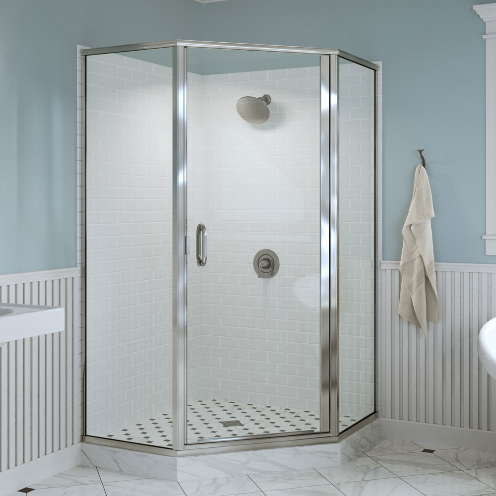 Infinity Semi-Frameless 1/4-inch Glass Neo Angle… | Basco Shower Doors